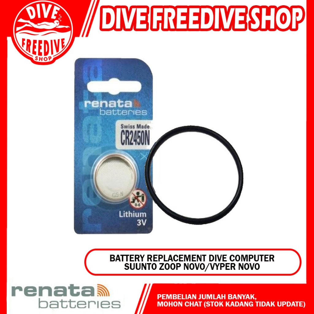 Jual Battery Replacement Kit Oring Suunto Zoop Novo/Vyper Novo Baterai ...