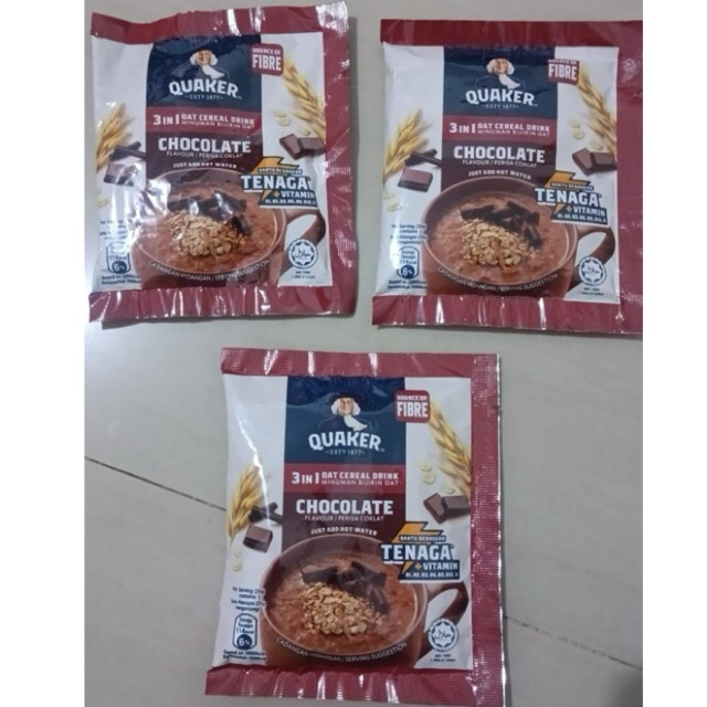 Jual 1 SACHET QUAKER 3IN1 CHOCOLATE OAT CEREAL DRINK | Shopee Indonesia