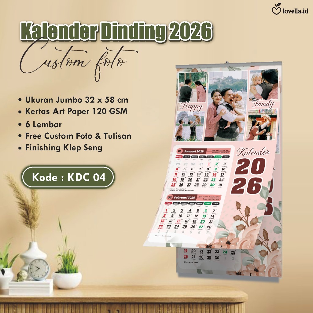 Jual KALENDER DINDING SATUAN TERBARU 2026 - KALENDER MURAH COCOK UNTUK ...