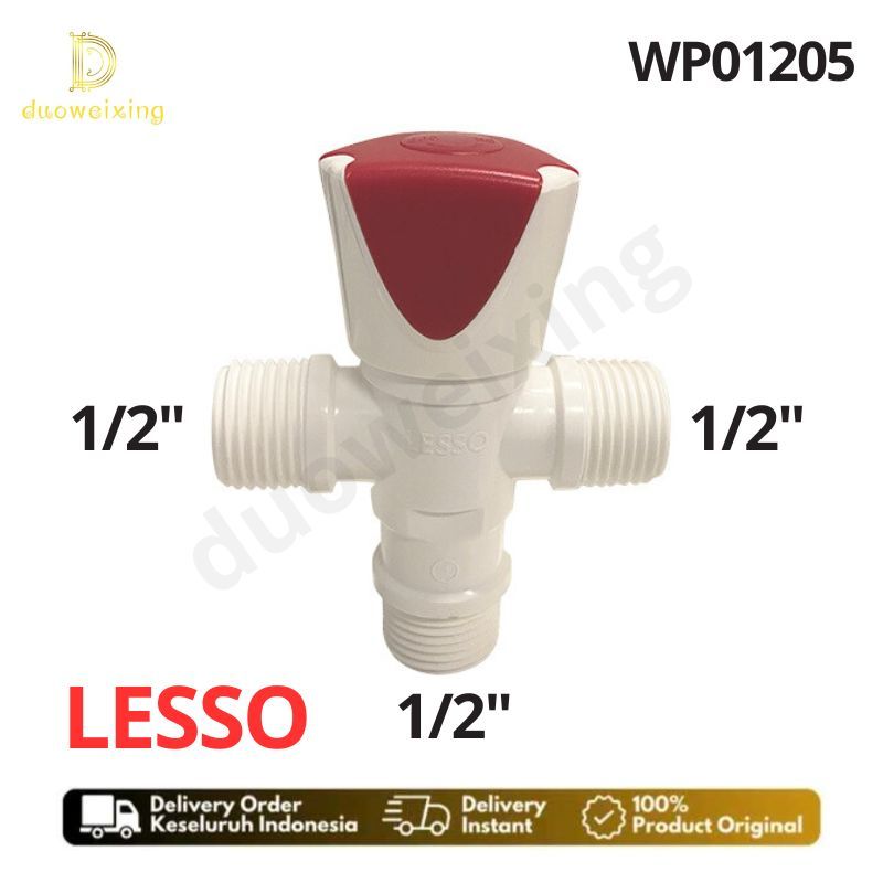 Jual LESSO Kran PVC-U Triangle Valve WP01205 Keran PVC Plastik ukuran ...