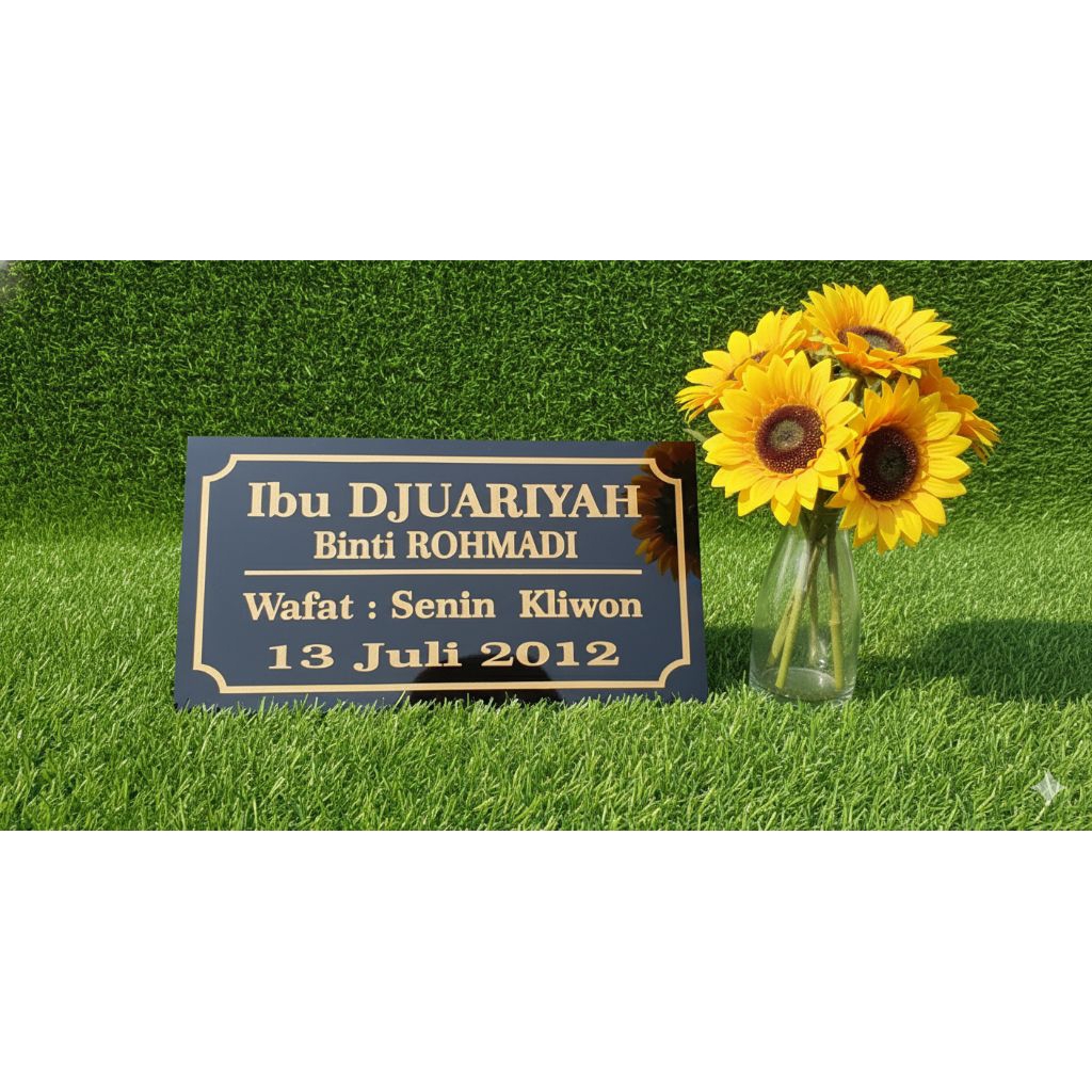 Jual papan nama ukir batu nisan uk 20x10 | Shopee Indonesia