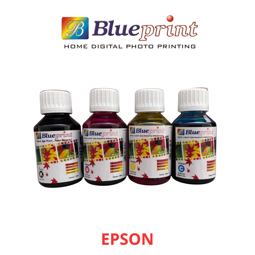 Jual Tinta Blueprint Epson 100ml – (BK, C, M, Y) – Warna Cerah, Hemat ...