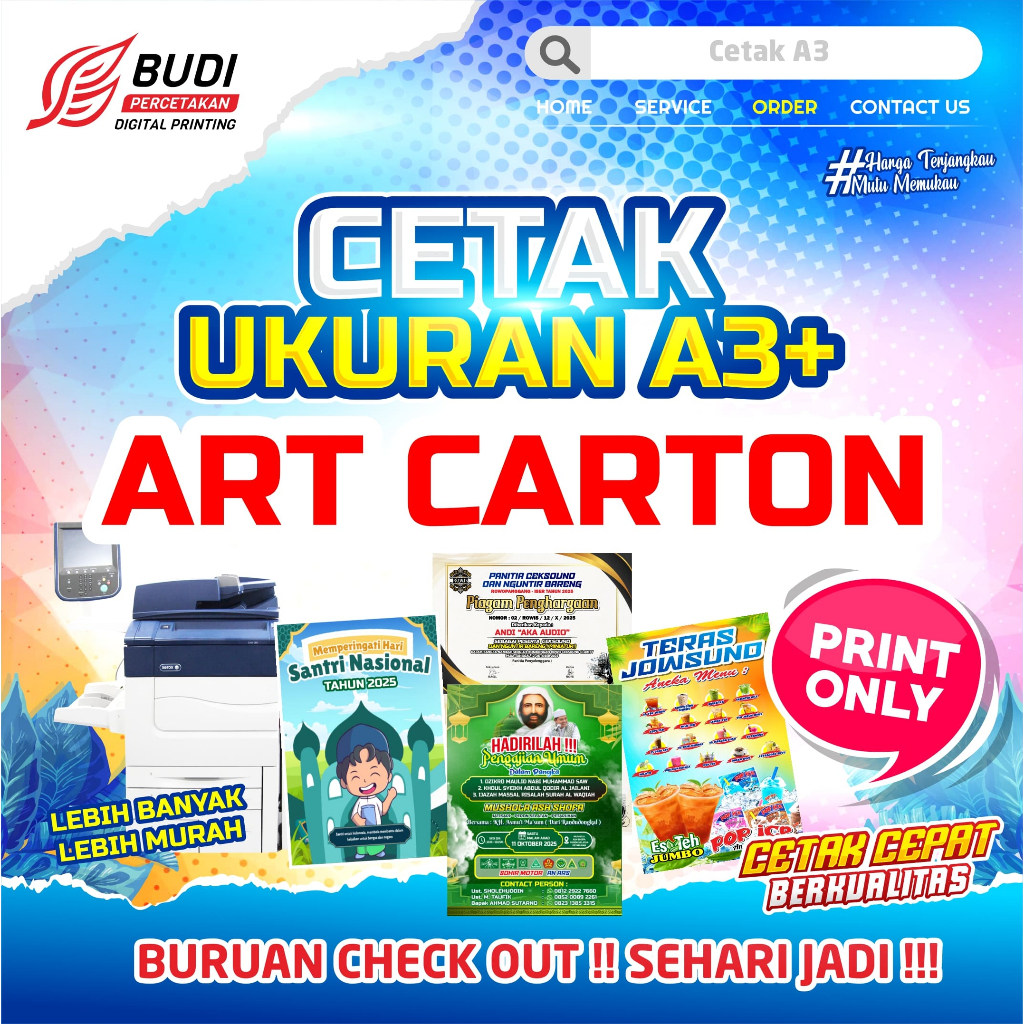 Jual CETAK A3+ ART CARTON 230 GSM I CETAK ART CARTON 260 GSM I CETAK ...