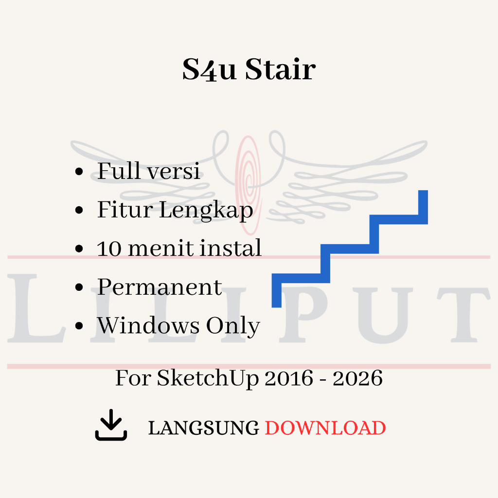 Jual S4U Stair Plugin sketchUp Full Versi | Shopee Indonesia