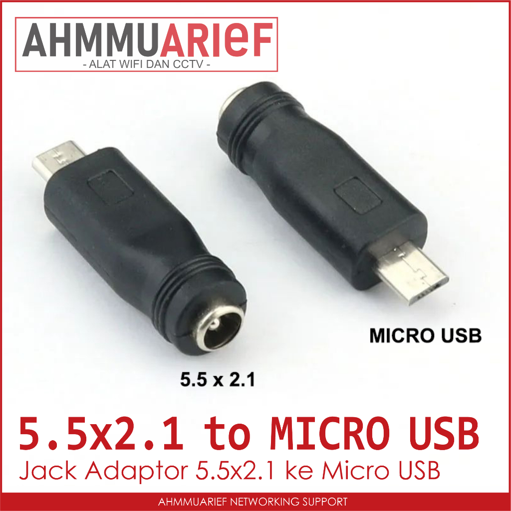 Jual CONVERTER SAMBUNGAN ADAPTOR ADAPTER JACK DC UKURAN 5.5 X 2.1 MM KE ...