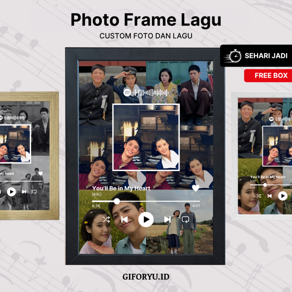 Jual Custom Foto Spotify Lagu 5R | Bingkai Photo Kado Ulang Tahun Gift ...