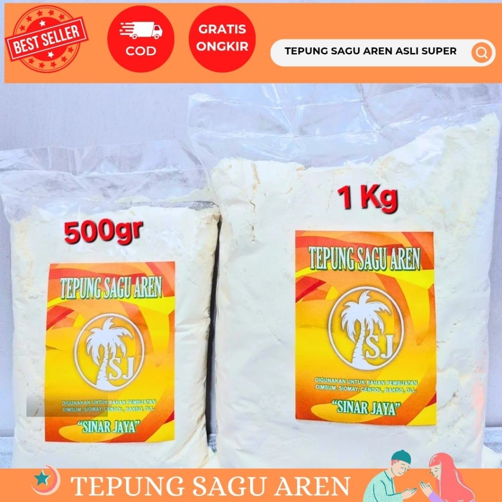 Jual Tepung Sagu aren asli 1KG SUPER, tepung bakso dan tepung dawet ...