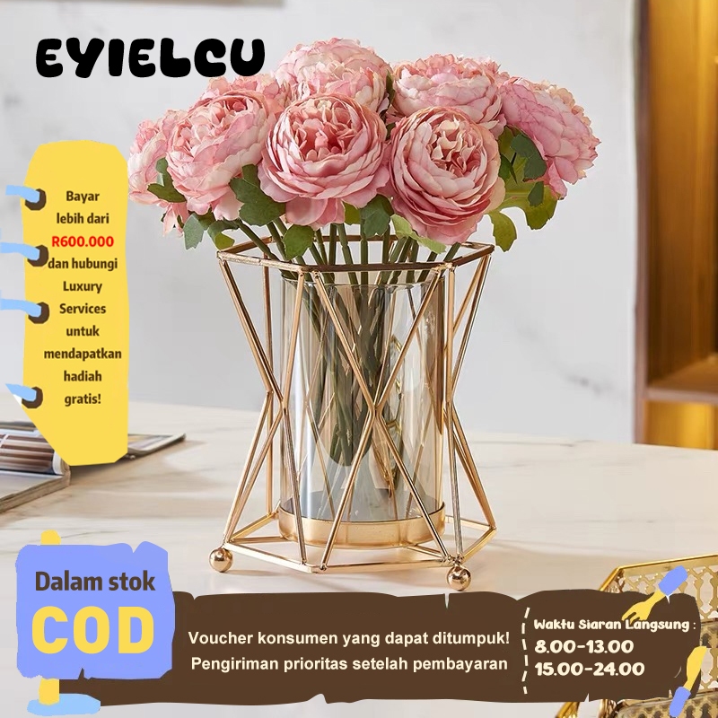 Jual Eyre Best Vas Besar kaca hidroponik kreatif palsu rangkaian bunga ...