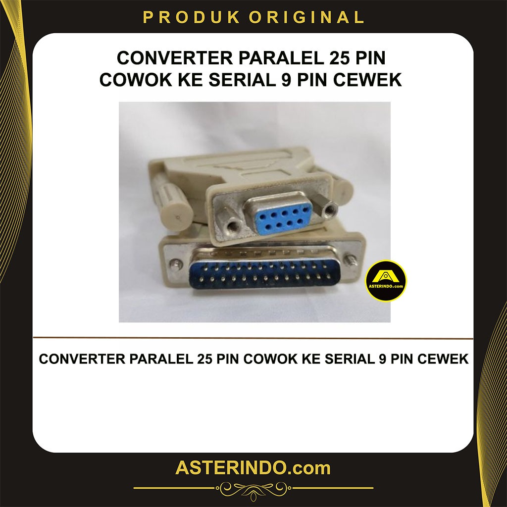 Jual Converter Paralel 25 pin Cowok ke Serial 9 pin Cewek Bahan Plastik ...