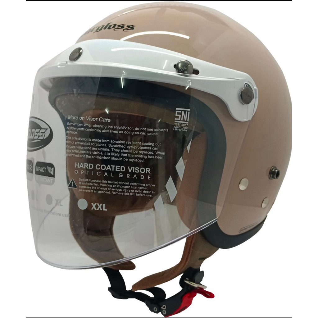 Jual helm cargloss cfh hijab original / helm hijab terbaru kaca full ...