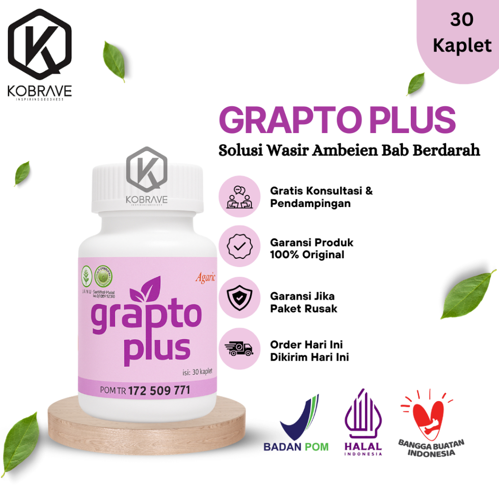 Jual GRAPTO PLUS ORIGINAL Obat Wasir Ambeien Atasi Benjolan Ambeyen Bab ...