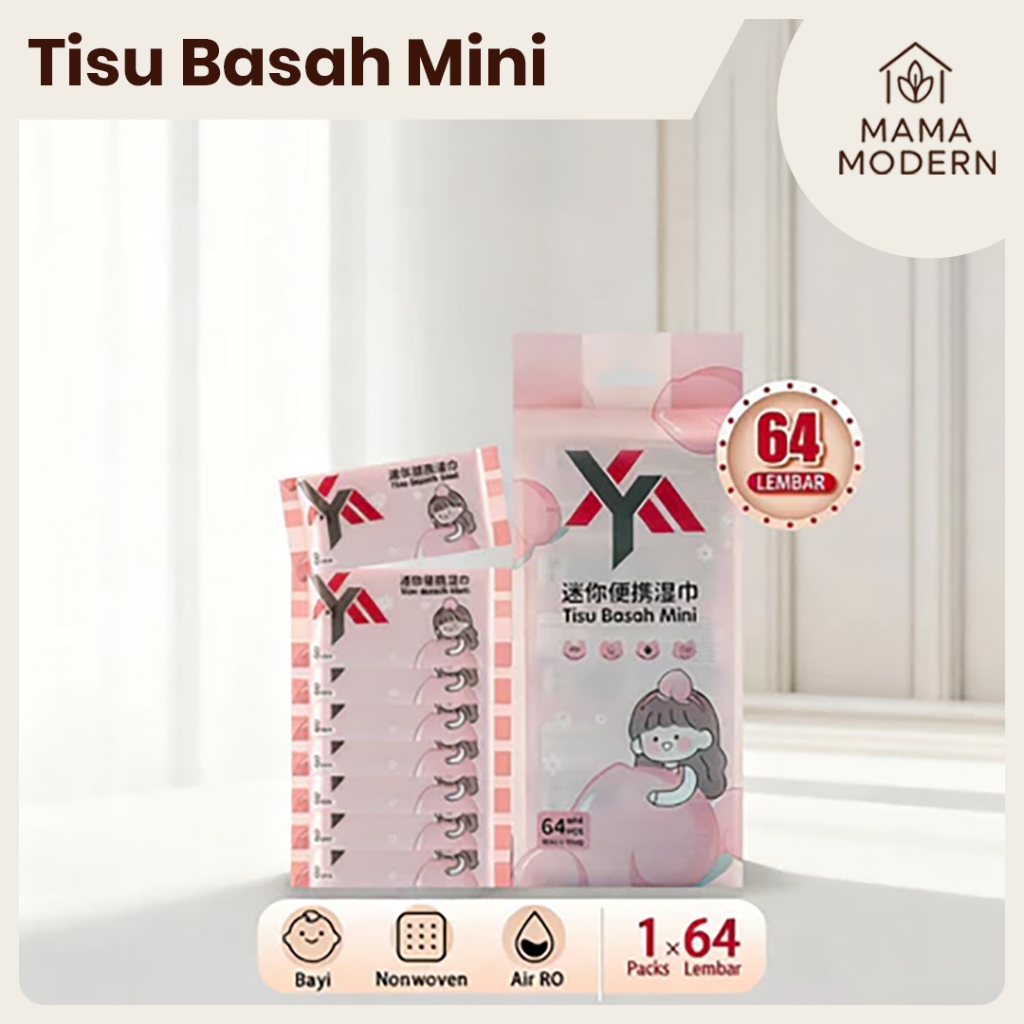 Jual Tissue Basah Mini To Go 64 Lembar Non Alkohol 100% Pure Water Tisu ...