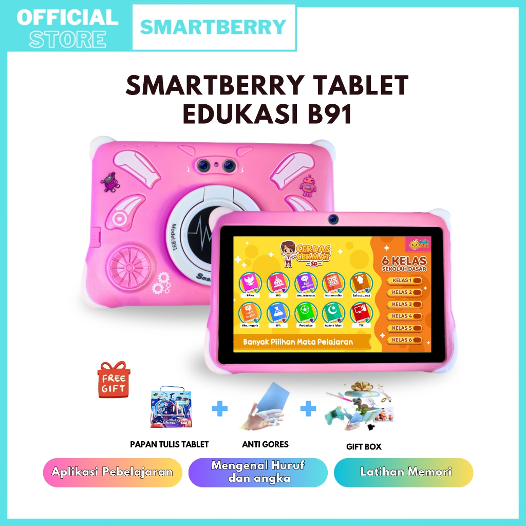 Jual SMARTBERRY SMART2030 KIDS STUDY TAB B91 Kids Tablet / Tablet Anak ...