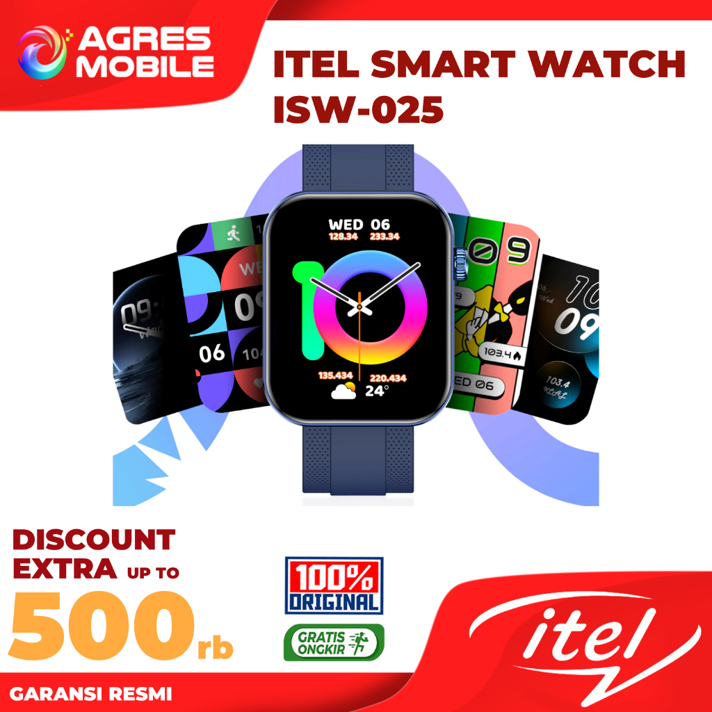 Jual Itel O25 Smartwatch | Tampilan Jam AI | Panggilan & Notifikasi BT ...