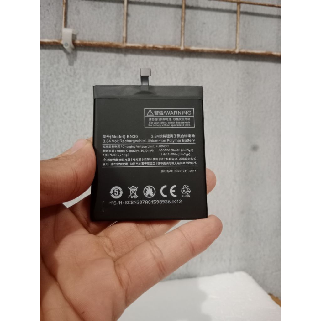 Jual BATTERY BN30 / BATERAI UNTUK XIA0M1 REDM1 4A / BN30 (3030MAH ...