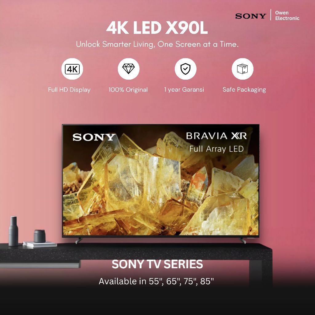 Jual SONY 85X90L / XR-85X90L 4K GOOGLE TV FULL ARAY 85 inch 2023 series x90l | Shopee Indonesia