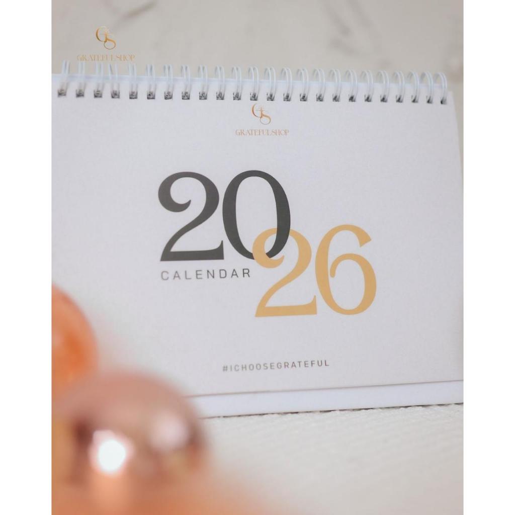 Jual Grateful - Kalender Duduk Tahun 2026 Hiasan Meja Belajar ...