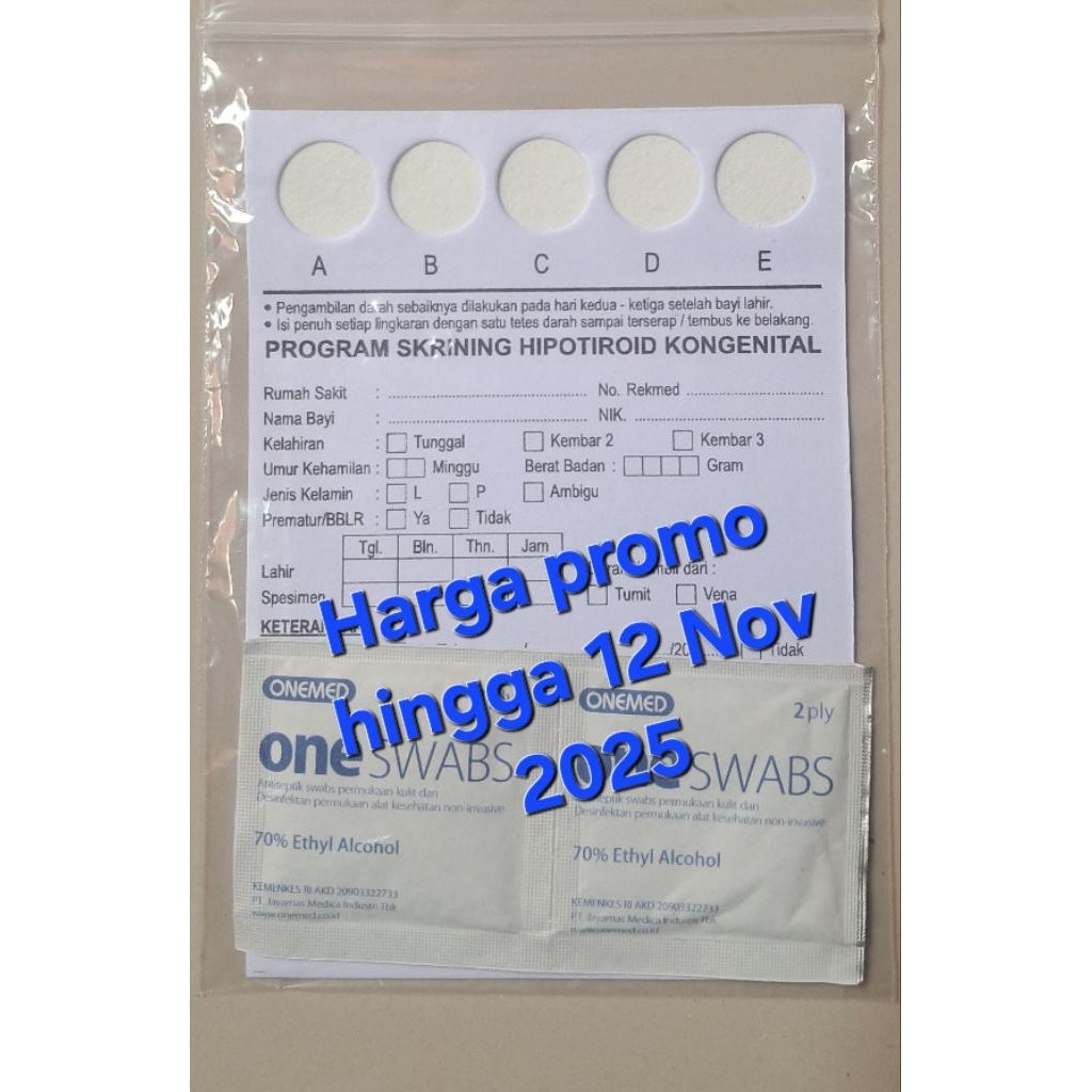 Jual SHK kit Skrining hipotiroid kongenital / kertas shk | Shopee Indonesia