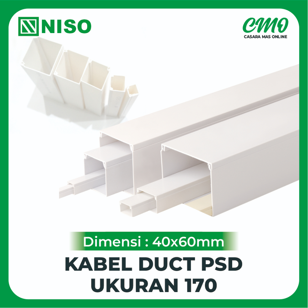 Jual Kabel duct PSD NISO 40x60 mm (170CM) kabel duct tray pelindung ...