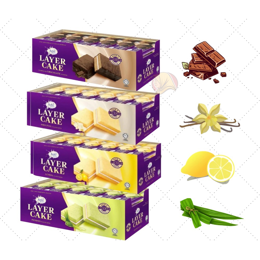 Jual Bake Story Layer Cake Malaysia Halal Pandan Coklat lemon original ...