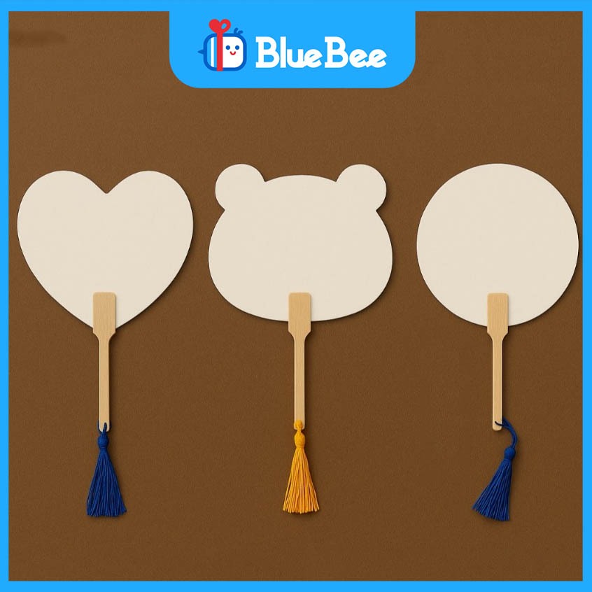 Jual Kipas Kayu Polos Bentuk Hati Bulat Beruang | Kipas Tangan DIY ...