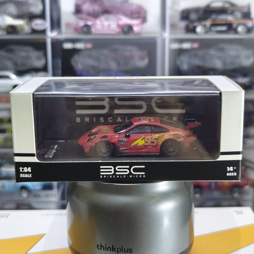 Jual BRISCALE MICRO PORSCHE 992 GT3 LIGHTNING MCQUEEN LIVERY DIECAST ...