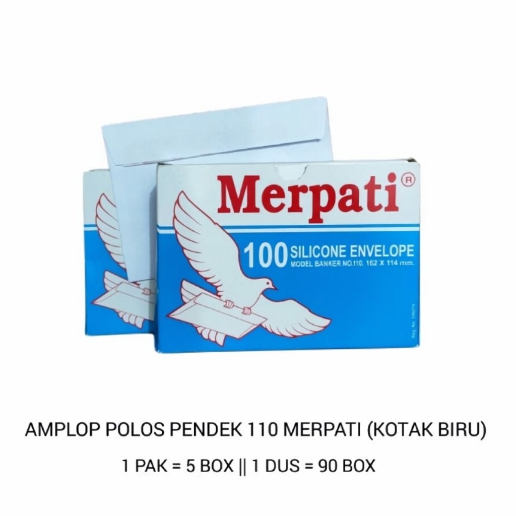 Jual Amplop Merpati Tanggung No. 110 Polos / Amplop Isi 100 lembar ...