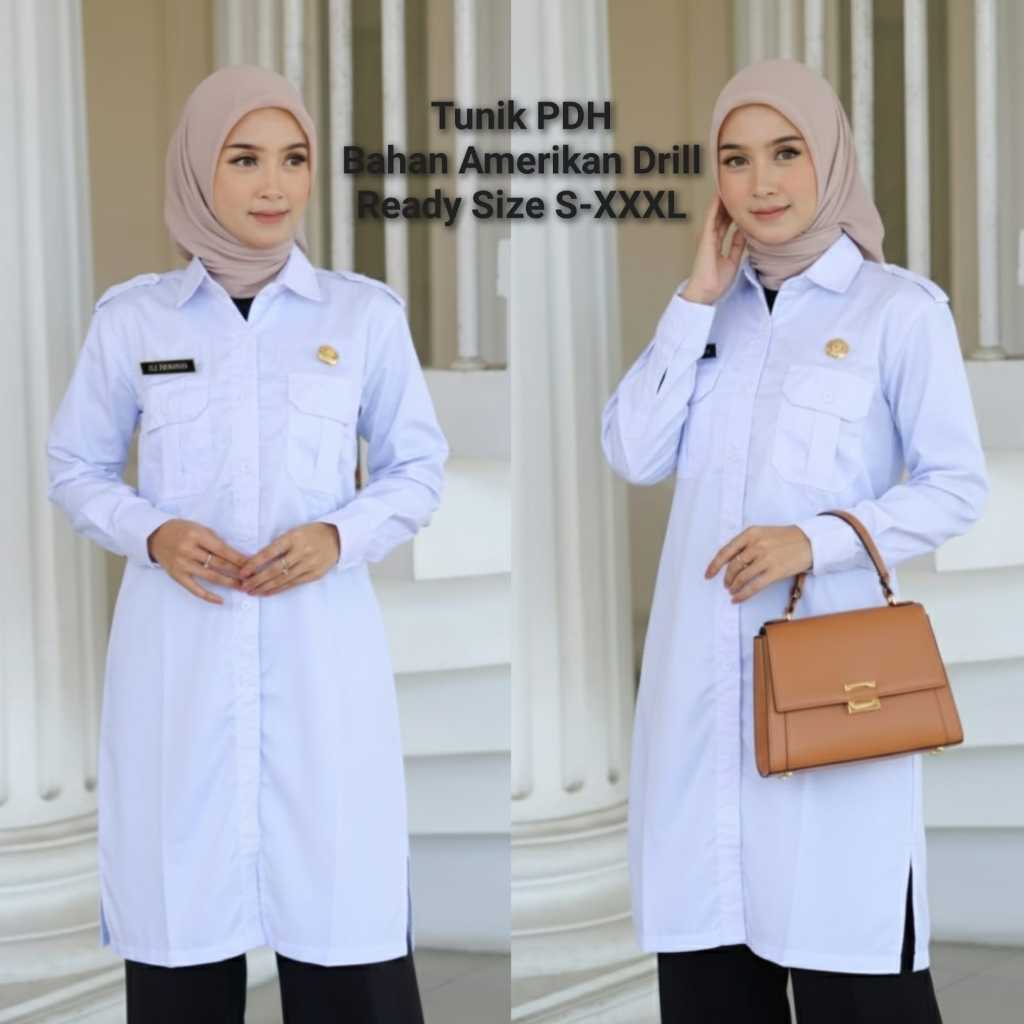 Jual kbsp Tunik PDH PUTIH WANITA LENGAN PANJANG Terbaru / Tunik WANITA ...