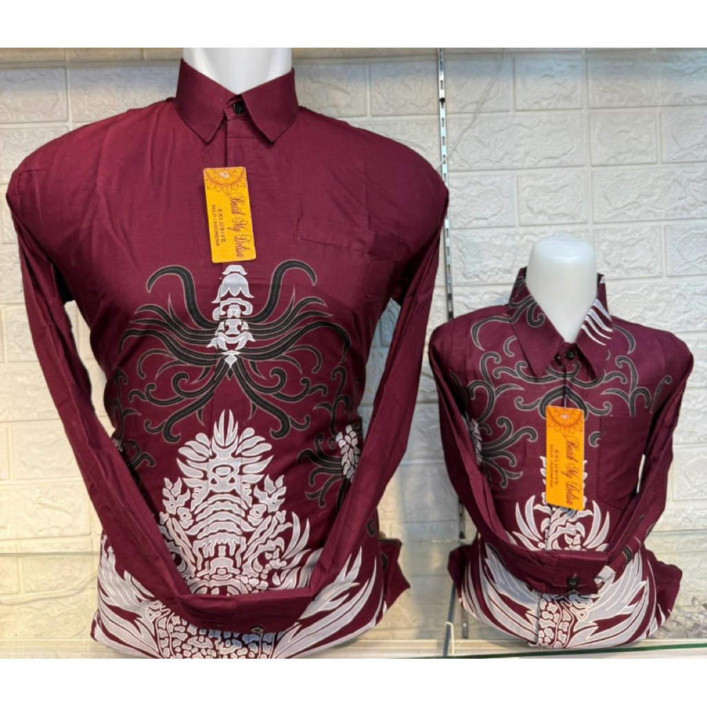 Jual KEMEJA BATIK MERAH MARON MOTIF SOTANG PREMIUM | Shopee Indonesia