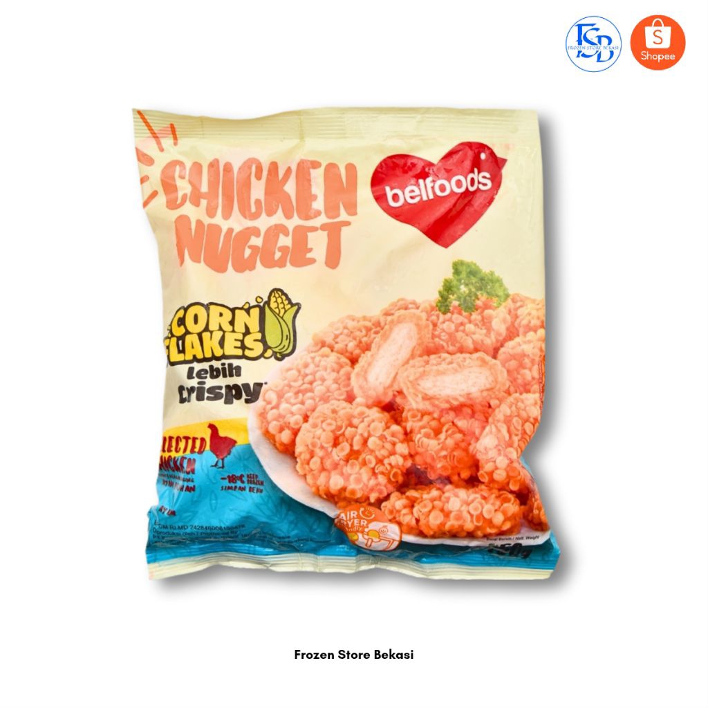 Jual BELFOODS CHICKEN NUGGET CORN FLAKES 450GR | Shopee Indonesia