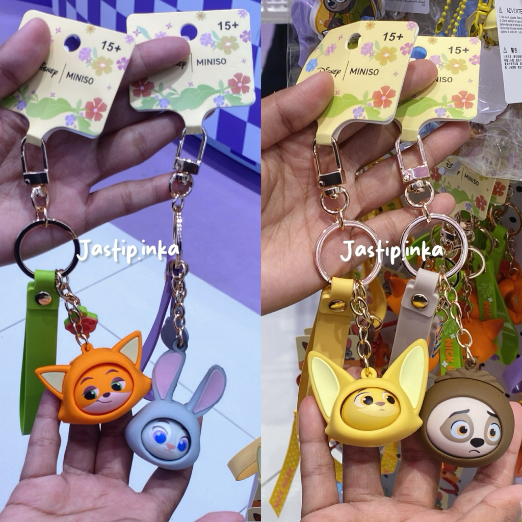 Jual Miniso x Zootopia - keychain two face slide atau ubah muka ...