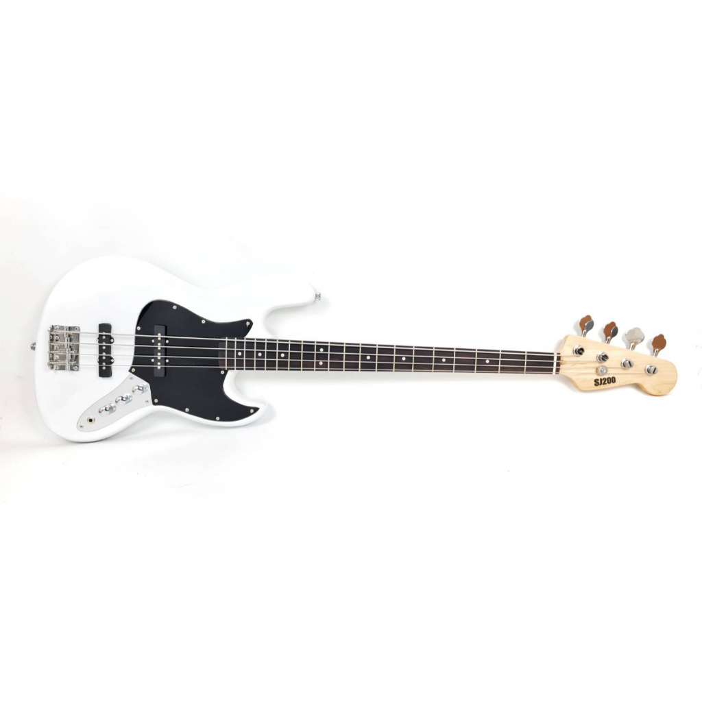 Jual Bass Elektrik Tipe SJ200 Warna White Bonus Kabel Jack Listrik ...