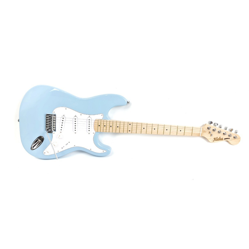 Jual Gitar Elektrik Merk Aloha Tipe SATASSS-01 Warna Blue Ocean Bonus ...