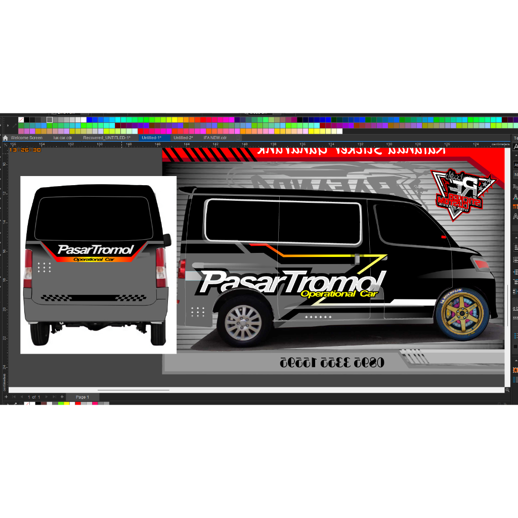 Jual stiker decal luxio,grandmax BLIND VAN Apv AVANZA SEDAN DLL ...