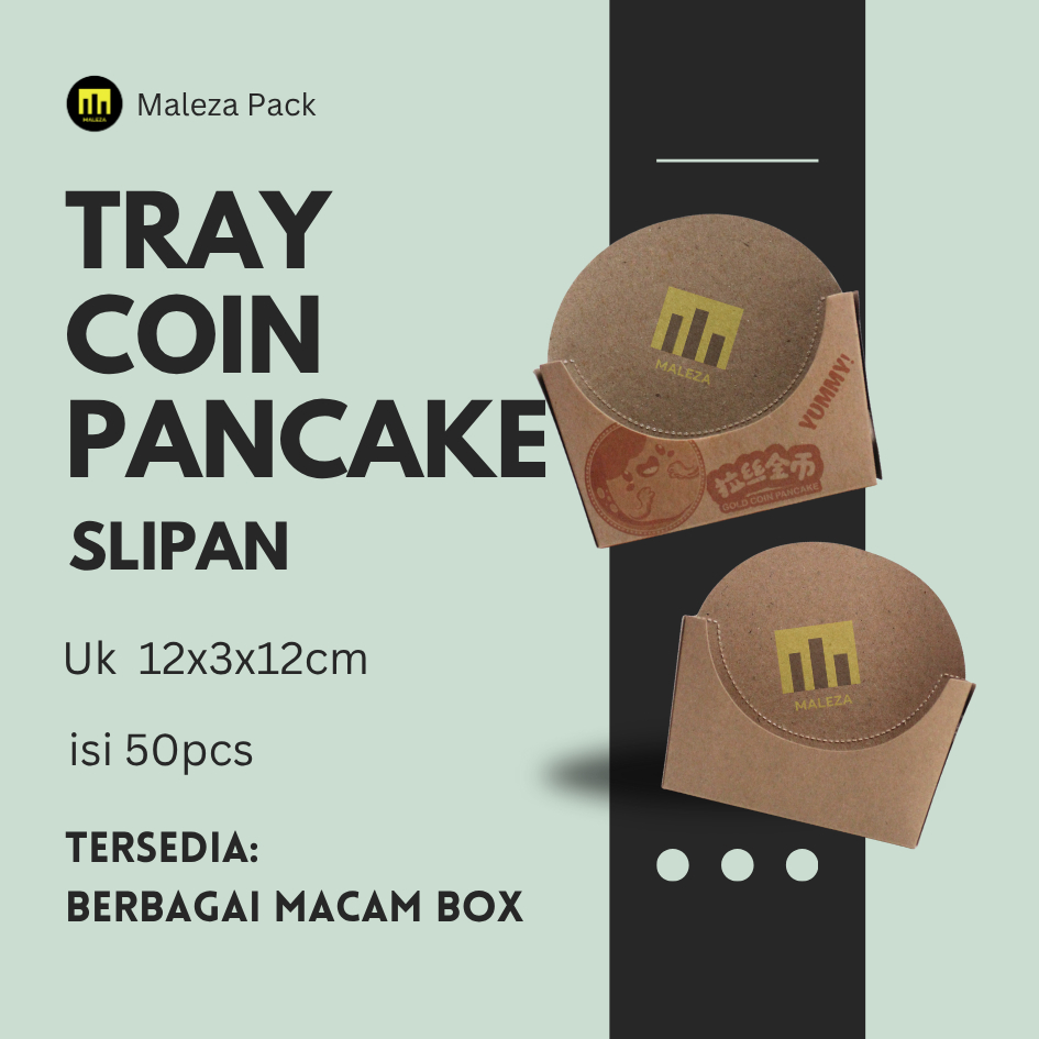 Jual Tray Coin Pancake | Dus Coin Pancake Kraft | Box Pancake Coin ...