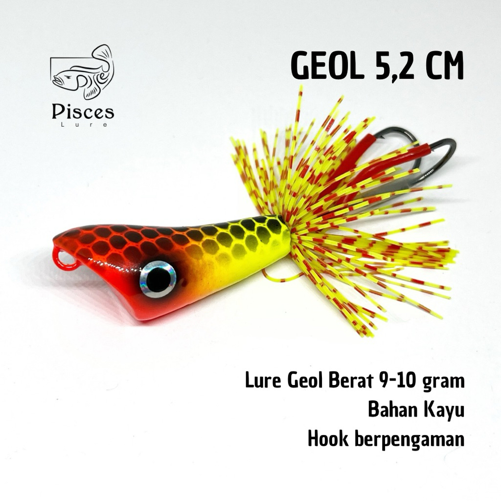 Jual Geol 5,2 cm Umpan Casting Snakehead Top Water Lure 9 gram JF Jaws ...