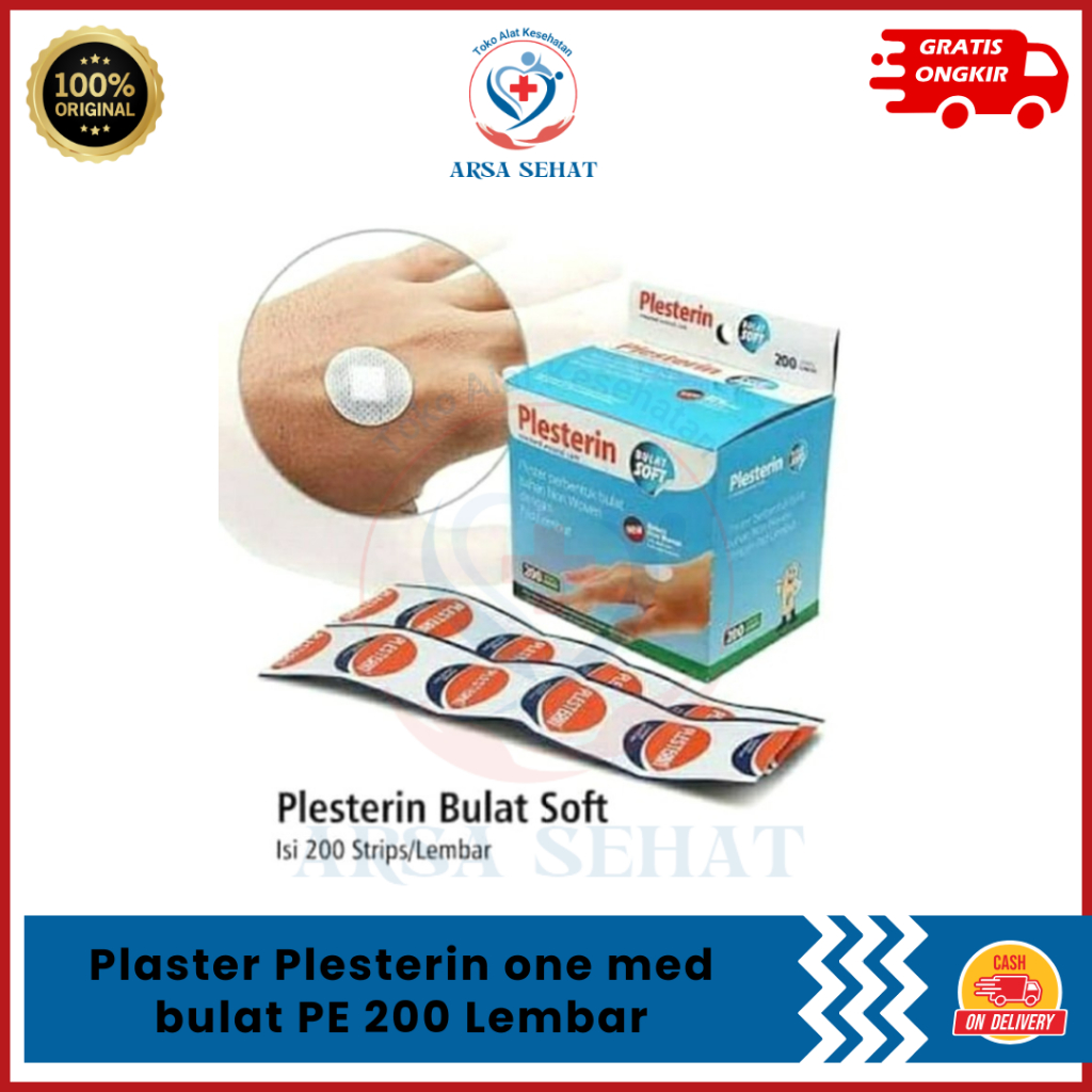 Jual Plaster Plesterin one med bulat PE 200 Lembar/ Onemed Plaster ...