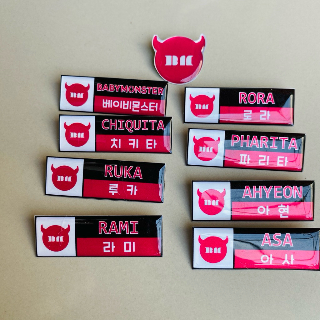 Jual PIN BABYMONSTER NAME TAG PIN BABY MONSTER | Shopee Indonesia