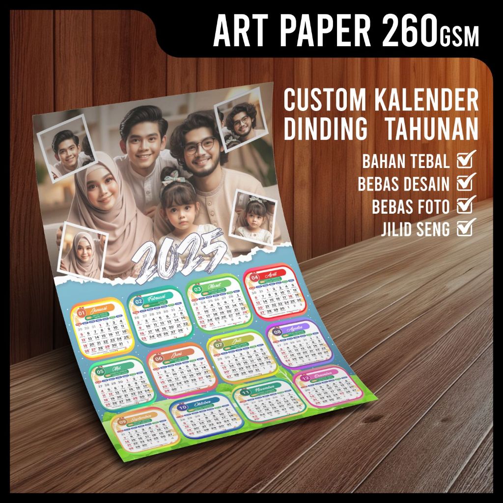 Jual KALENDER DINDING 2026 CUSTOM FOTO KUSTOM DESAIN | Shopee Indonesia