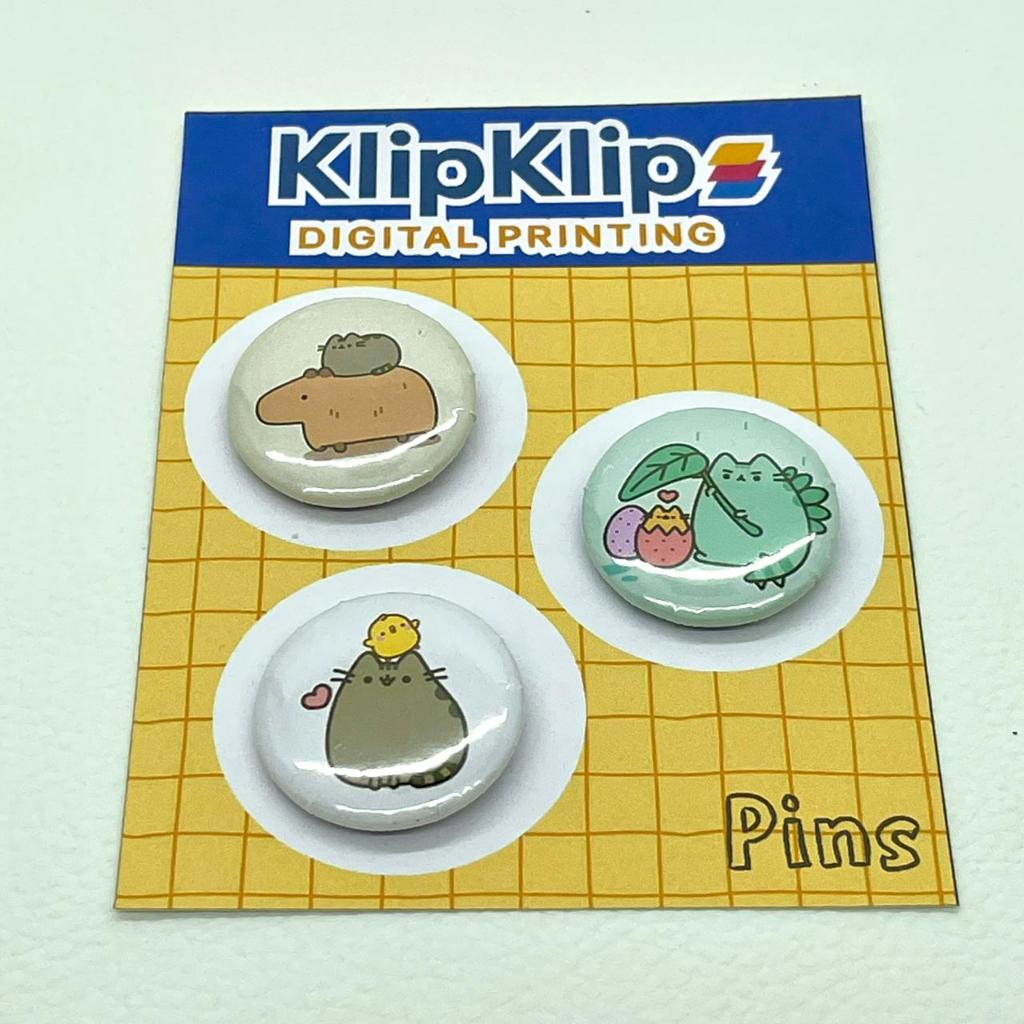 Jual Pin Peniti Pusheen Cat Kucing Lucu 2,5cm Glossy 1 Set Isi 3 Pcs ...