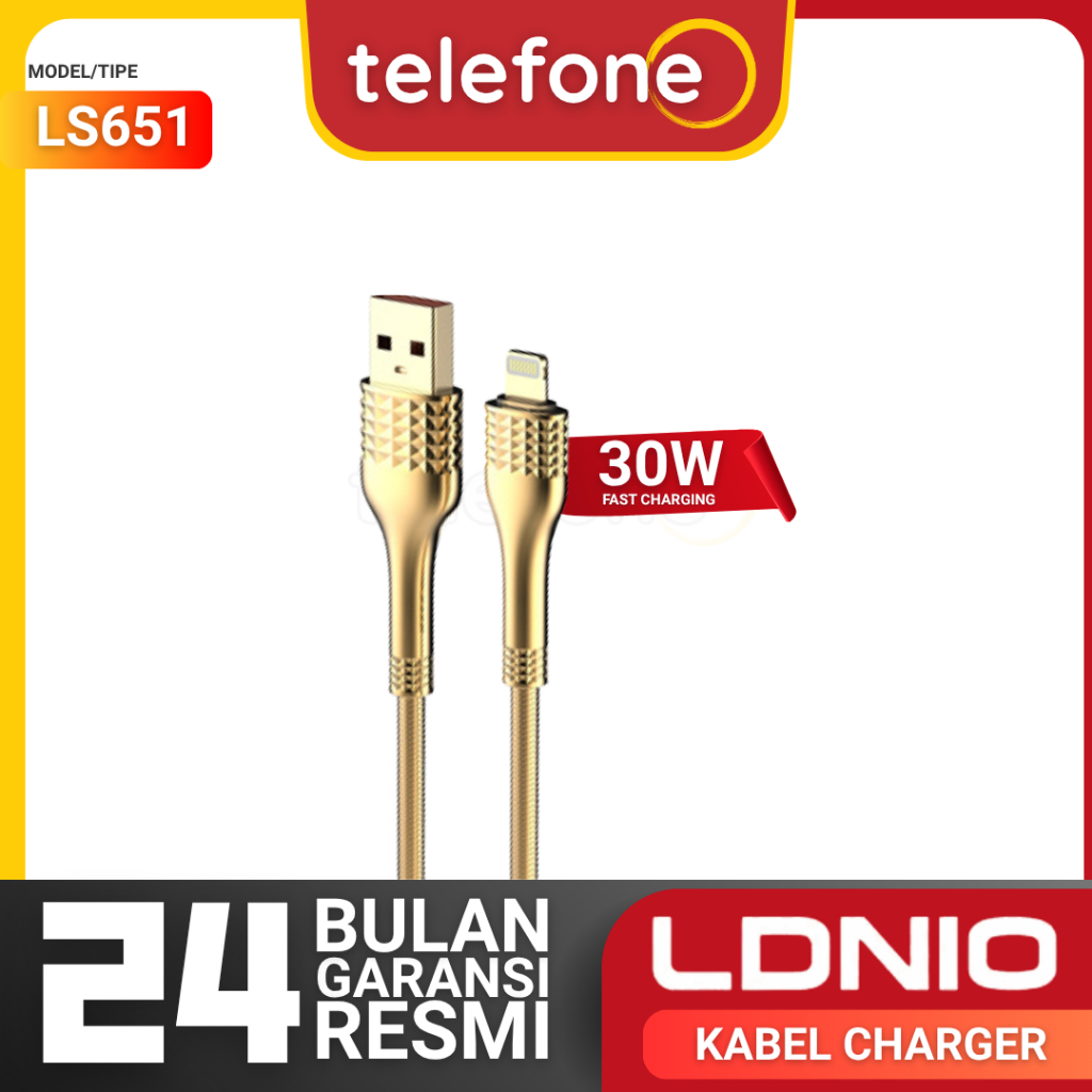 Jual LDNIO Kabel Data Handphone LS651 USB A to Type C 30 Watt Fast ...