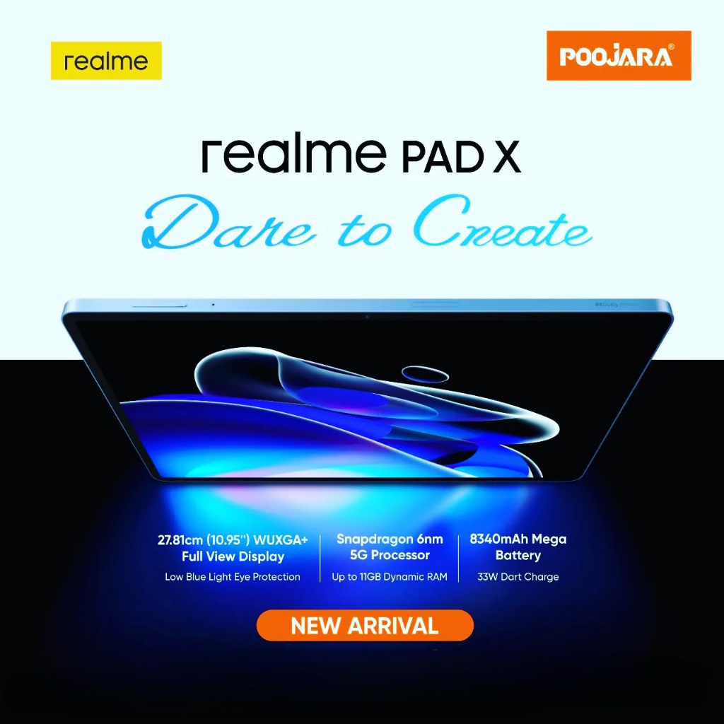Jual realme PAD X 16/512GB – 4G/WiFi – Bonus Keyboard + Casing + S Pen ...