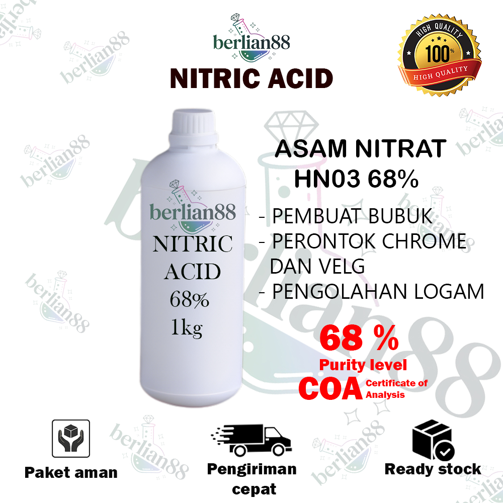 Jual Nitric Acid 1kg / Asam Nitrat / Belgia 68% / HNO3 / Perontok Krom ...