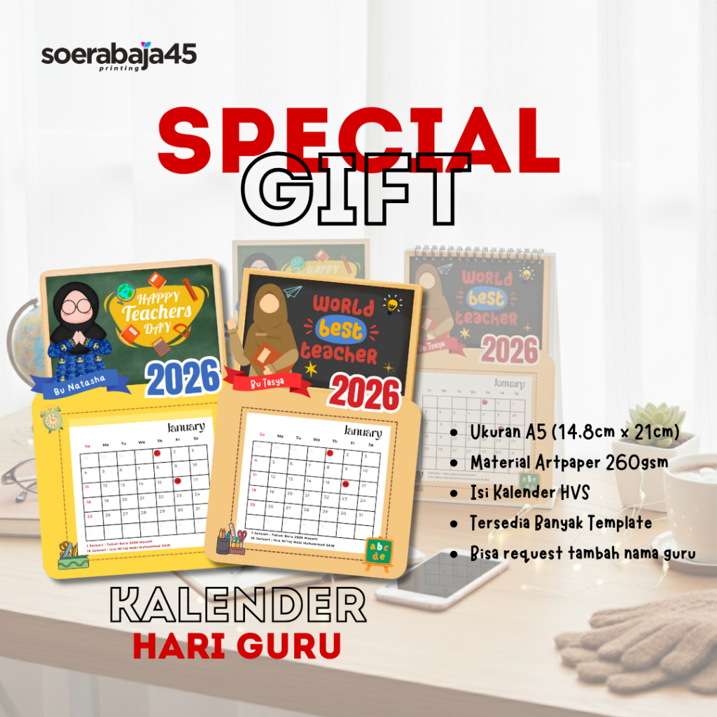 Jual Kalender Mini Spesial Hari Guru | Hadiah Guru | Souvenir Hari Guru ...
