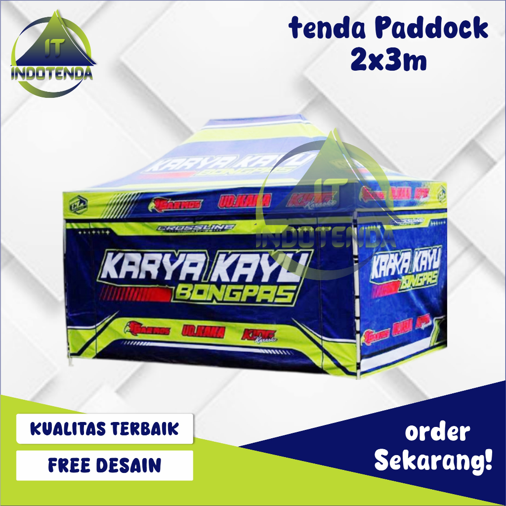 Jual Tenda Paddock 2x3m Lipat Full Printing Full Dinding | Shopee Indonesia