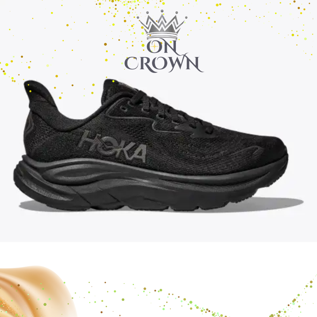 Jual Sepatu Running Hoka Clifton 10 All Black ( Primordial ) Unisex ...