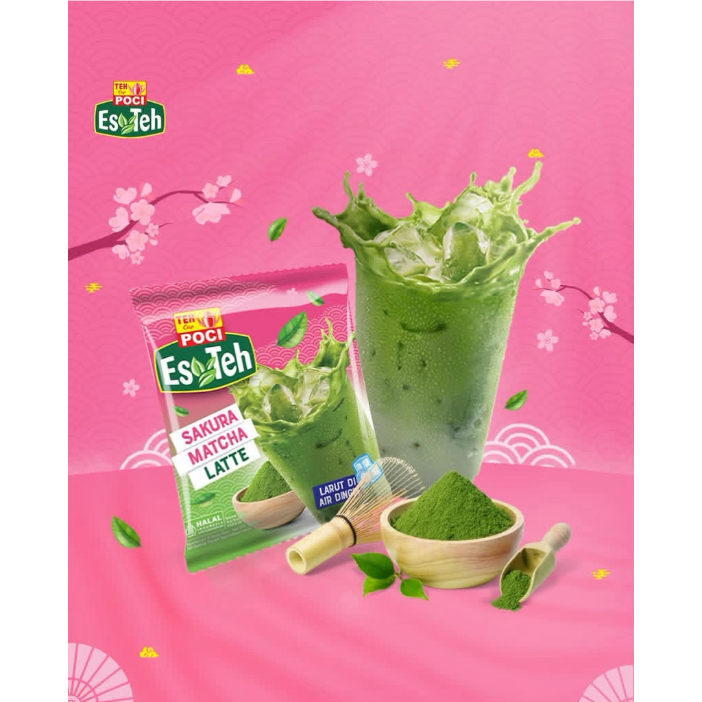 Jual es teh poci sakura matcha | Shopee Indonesia