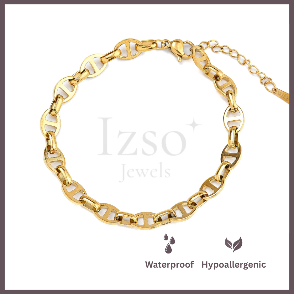 Jual Izso Jewels - Poppy Bracelet - Mariner Chain Gelang Anti Karat 18K ...