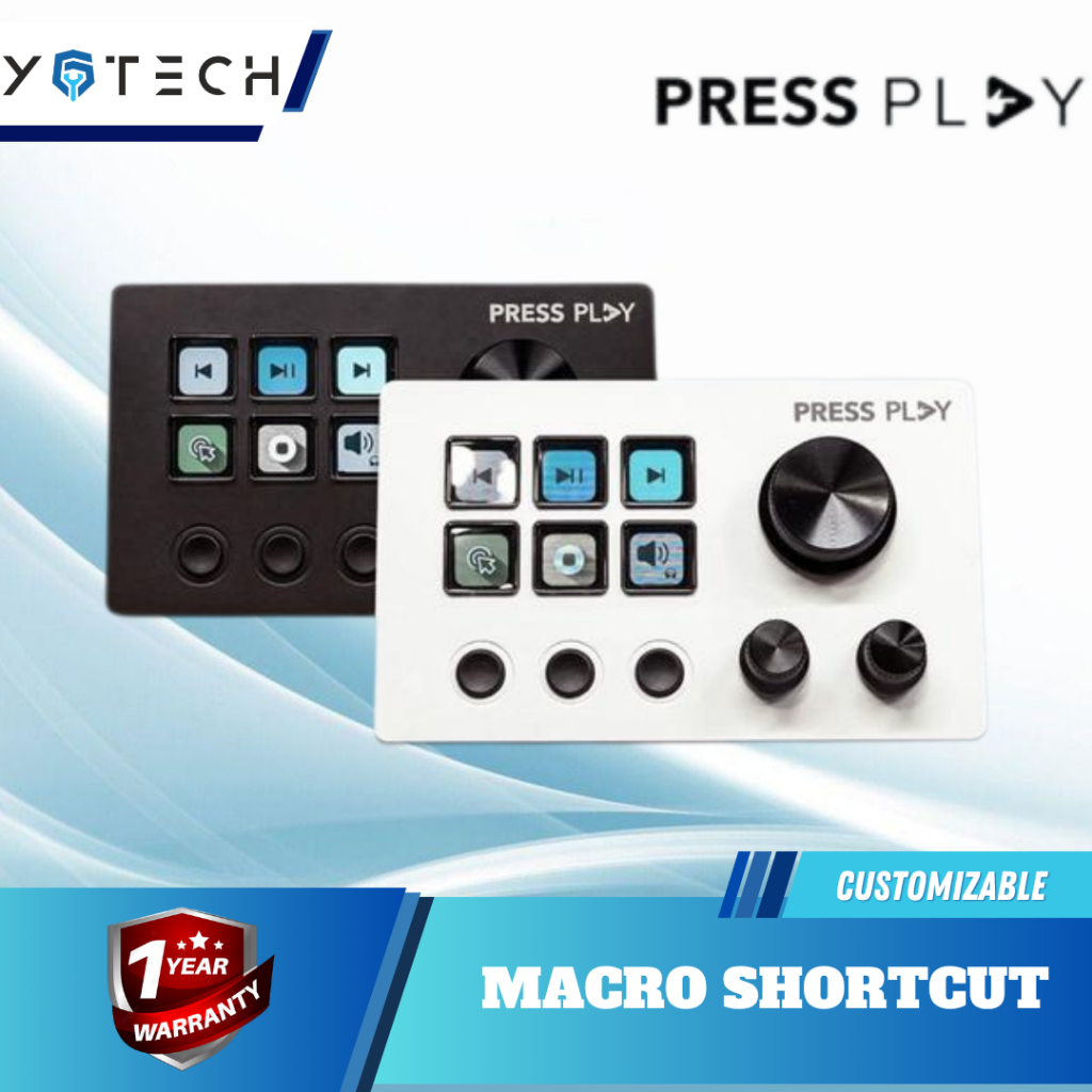 Jual Press Play SHORTCUT Macro Pad Shortcuts Pad / Stream Deck ...