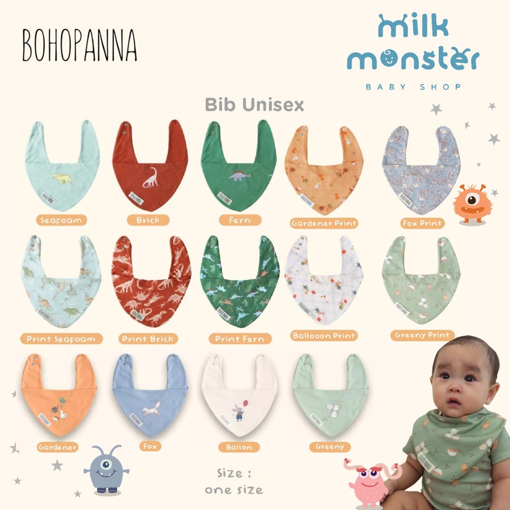 Jual BOHOPANNA BIB Unisex / Slaber bayi | Shopee Indonesia